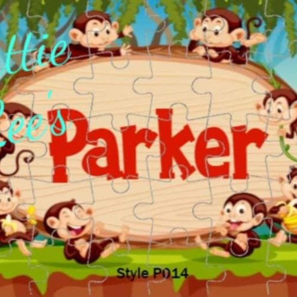 Mattie Lee's | Toys | Custom Monkey Theme Puzzle With Name | Poshmark